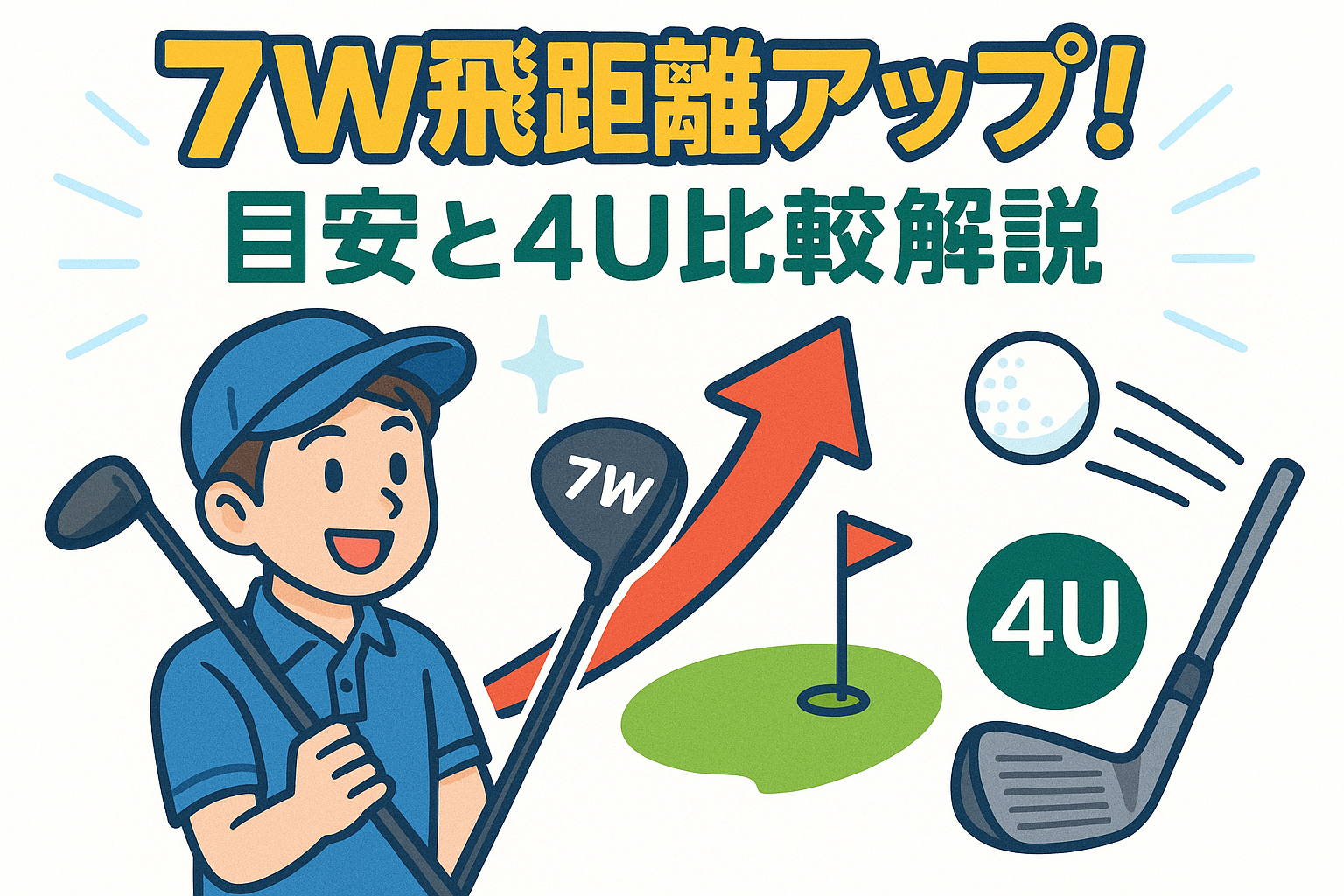 7w飛距離アップ！目安と4U比較解説 – LOVEゴルフスクール